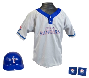 Texas Rangers MLB Youth Helmet and Jersey Sets