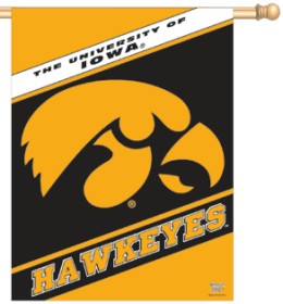 Iowa Hawkeyes Flags - Iowa Hawkeyes Outdoor Flags - Iowa Hawkeyes 27" x ...