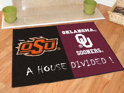 Oklahoma Sooners Rugs - Oklahoma State Rugs - Oklahoma State Cowboys vs ...
