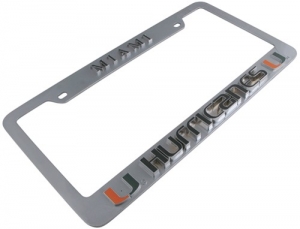 Miami Hurricanes License Plates - Miami Hurricanes Chrome License ...