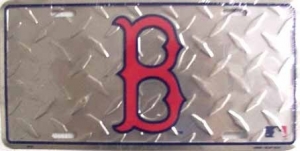 Boston Red Sox License Plates - Boston Red Sox Diamond Plate License Plates
